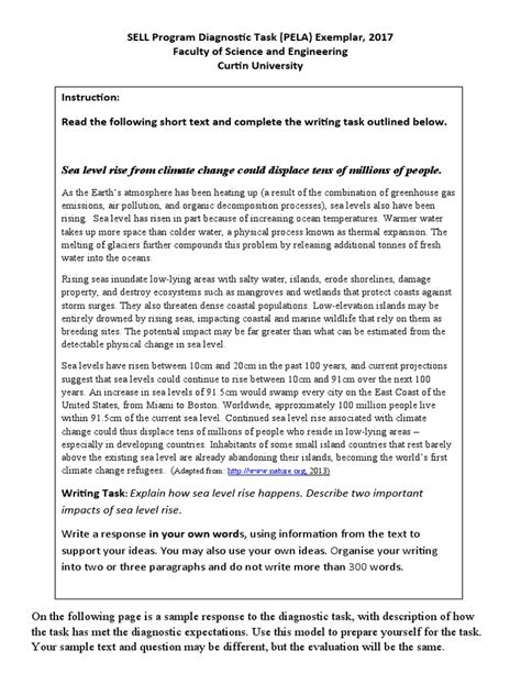 Sell Diagnostic Example Response Pdf