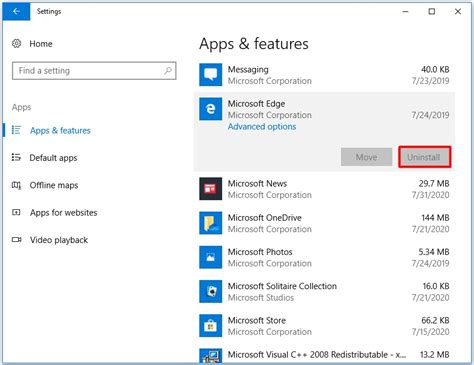 How To Uninstall Microsoft Edge Windows 10 Take This Guide Minitool Partition Wizard