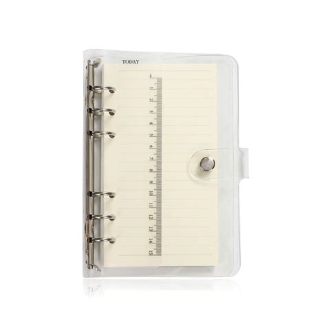 Buy JIANWU A Transparent PVC Binder Cover Soft PVC Shell Snap Button Closure Ring Bound Loose