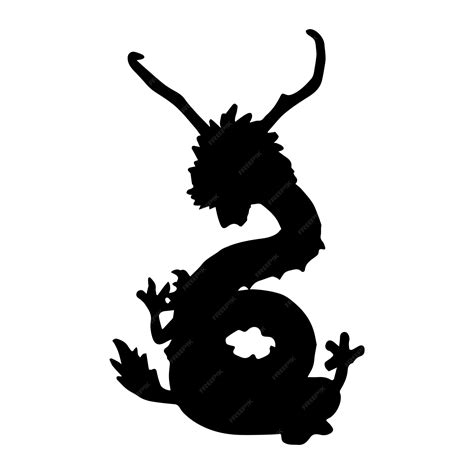 용 실루엣 고립된 검정 백색 위에서 배경 프리미엄 벡터