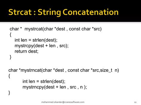 Implementation Of C String Functions Ppt