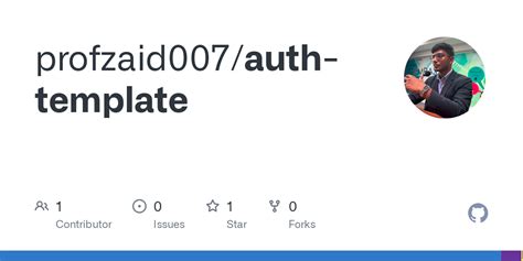 Github Profzaid007auth Template