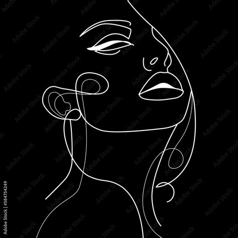 Photo And Art Print Minimalist Illustration Of Sexy Woman Face Богдан Бурий