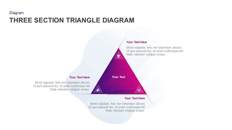 Section Triangle Diagram For PowerPoint To Introduce Segments Or Process The Section