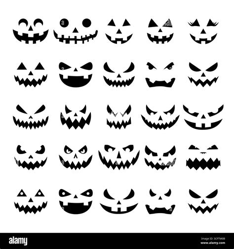 Jack Olanterns Pumpkin Faces Bundle Halloween Pumpkin Faces Pumpkin