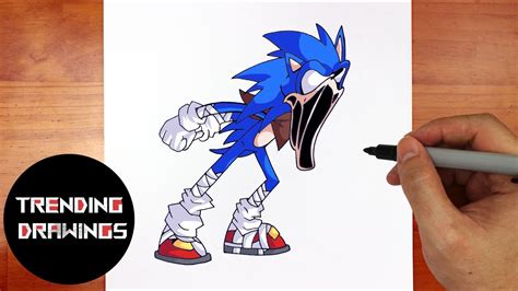 How To Draw Fnf Mod Character Corrupted Pibby Sonic Easy Step By Step Youtube