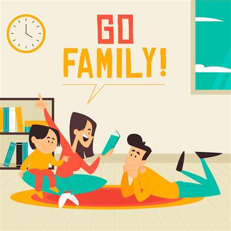 Vectores E Ilustraciones De Familia Leyendo Para Descargar Gratis Freepik