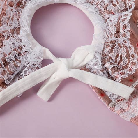 Котешка дантелена бандана Моден костюм за домашни любимци Коте Дантелен лигавник Сладко кученце