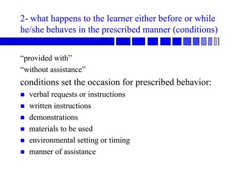 PPT Writing Performance Objectives PowerPoint Presentation Free Download ID
