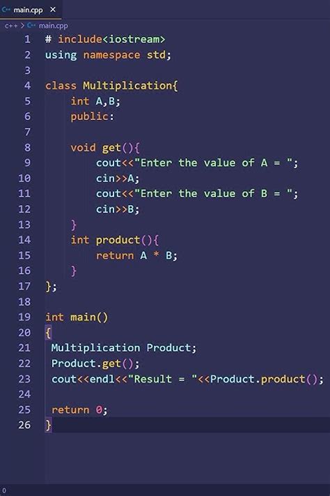 C Program To Multiply Two Numbers Using Class Pwos Shorts Youtube