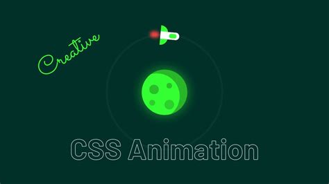 Creative Rocket Orbiting Planet Css Animation Youtube