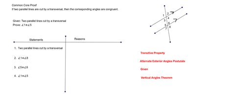 Corresponding Angles Theorem Proof
