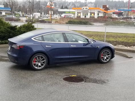 Model 3 Performance With Fast Fc04 18 Rims And Winter Tires Teslamodel3