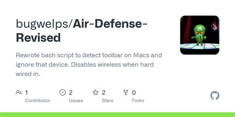 github bugwelps air defense revised rewrote bash script to detect