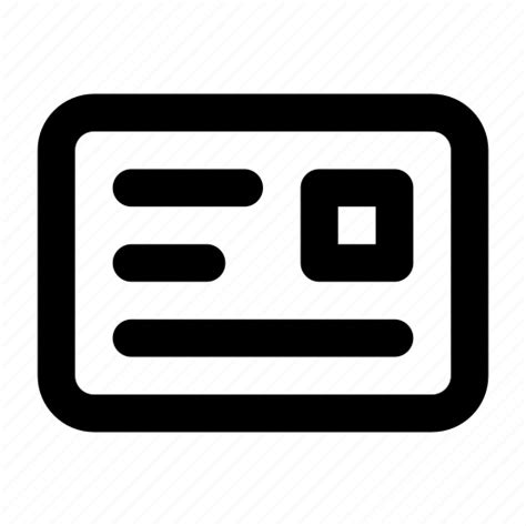 Id Card Identification Identity Business Pass Information Icon
