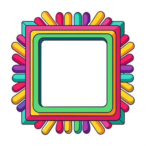 Premium Vector Rectangle Shape Colorful Frame