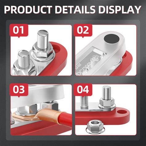12v 150a Small Size Common Busbar With Five M6 Studs And Cover Daier