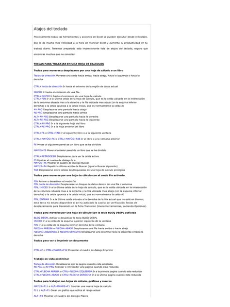 Pdf Atajos Teclado Excel Dokumen Tips