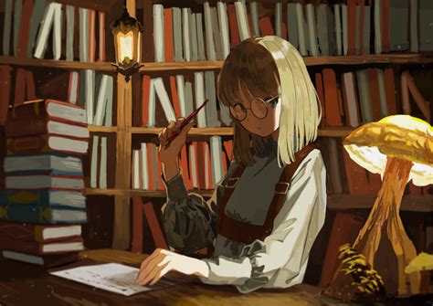 Safebooru 1girl Absurdres Arm Up Bangs Blue Eyes Blunt Bangs Book