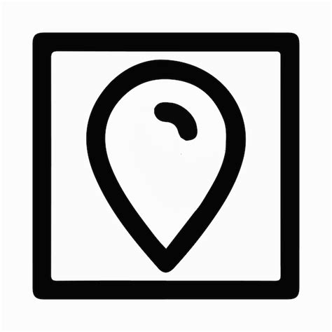 색 배경에 위치 아이콘 일러스트레이션 프리미엄 Ai 생성 벡터