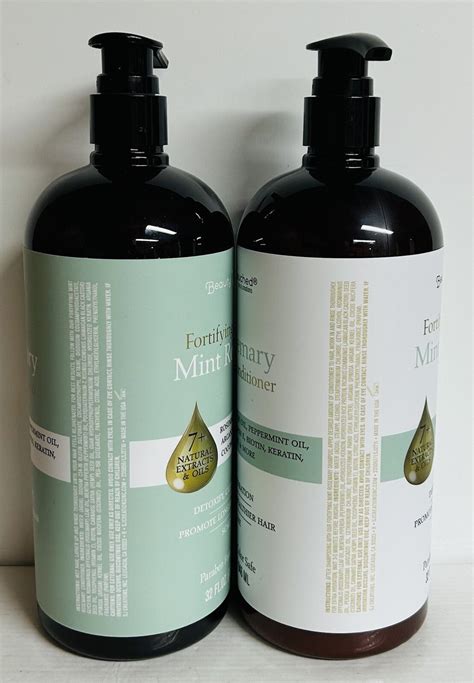 Beauty Untouched ~ Mint Rosemary Fortifying Shampoo And Conditioner 32 Fl