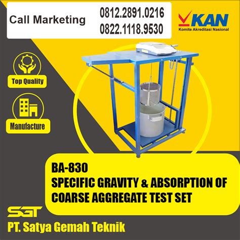 Specific Gravity And Absorption Of Coarse Aggregate Test Alat Laboratorium Tanah