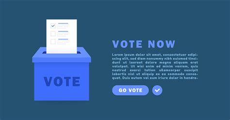 투표 웹 배너 디자인 개념입니다 투표함에 들어가는 유권자 투표용지 온라인 투표 및 선거 아이소메트릭 벡터 그림 0명에 대한 스톡