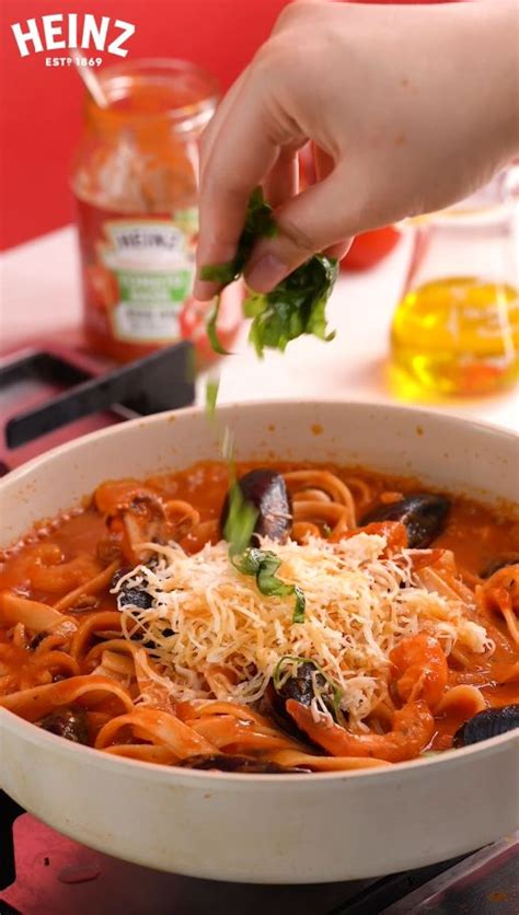 맛있는 토마토 바질 소스로 해산물 바질 파스타를 만들어볼까요 Feat 하인즈