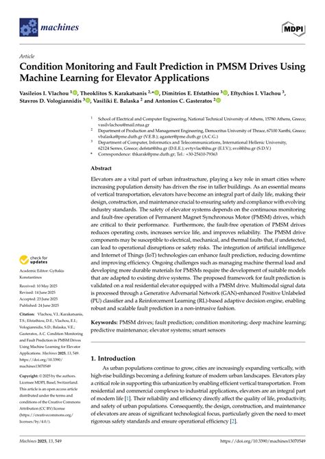 Pdf Condition Monitoring And Fault Prediction In Pmsm Drives Using Machine Learning For