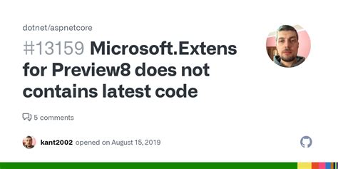 Microsoftextensionsapidescriptionserver For Preview8 Does Not