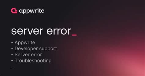 Server Error Threads Appwrite