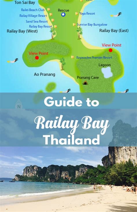 Top Tourist Attraction And Places Map Of Railay Beach Thailand