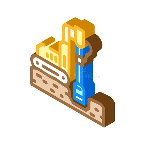 Geotechnical Study Mining Isometric Icon Vector Illustration Stock Geotechnical Study Mining Isometric Icon Vector Illustration Stock