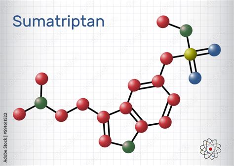 Sumatriptan Molecule It Is Serotonin Receptor Agonist Used To Treat