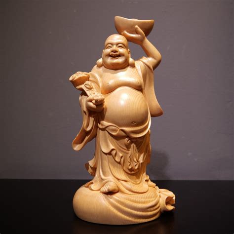 พระสังกัจจายน์ ไม้หอมฮิโนกิ ขนาด 23 Cm