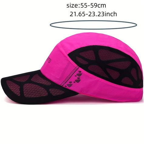 Mesh Breathable Sports Baseball Cap Unisex Quick Drying Sun Hat For