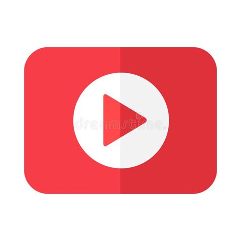 Red Triangle Inside Red Rectangle Icon Stock Vector Illustration Of Playing Program 344809828