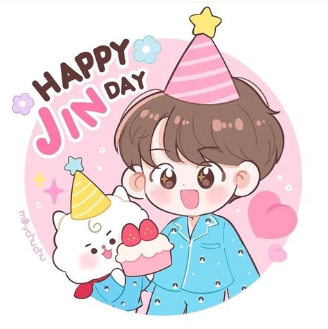 Happy Birthday Jin 🎉 Imprimibles Lettering Chibis Bts Imagenes De