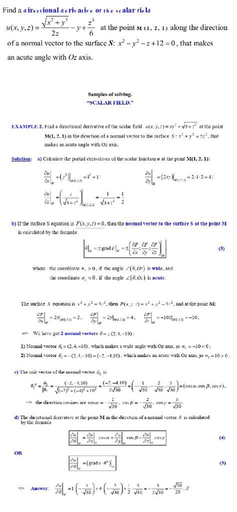 Solved Find A Directional Derivative Of The Scalar Fiela