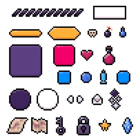 Pixel Art Gui Bundle User Interface By Penzilla