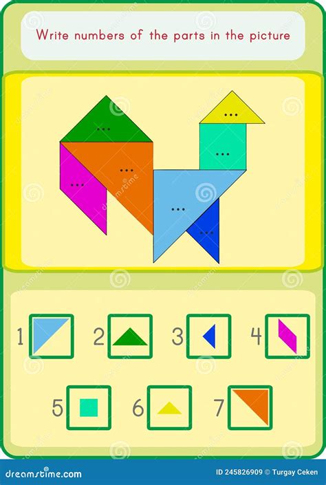 Matching Pieces In A Tangram Cartoon Vector Cartoondealer