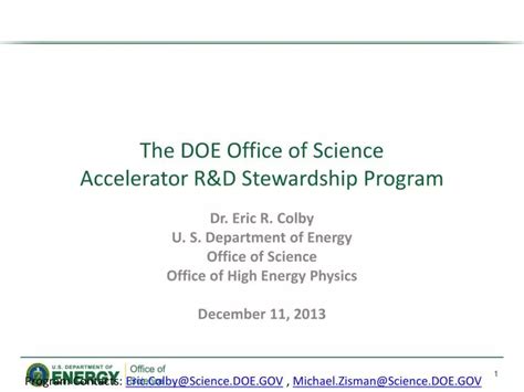 Ppt The Doe Office Of Science Accelerator Randd Stewardship Program