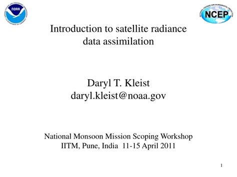 Ppt Introduction To Satellite Radiance Data Assimilation Powerpoint