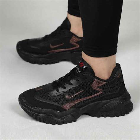 کتونی دخترانه نایک اکلیلی مشکی صورتی حراجی فروشگاه اینترنتی حاج عمو