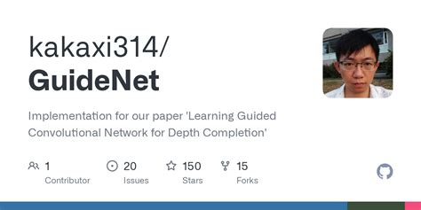 GitHub Kakaxi GuideNet Implementation For Our Paper Learning Guided Convolutional Network