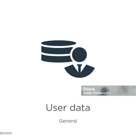 사용자 데이터 아이콘 벡터입니다 흰색 배경에 격리 된 일반 컬렉션에서 최신 유행 플랫 사용자 데이터 아이콘입니다 벡터 일러스트는 웹 및 모바일 그래픽 디자인 로고 Eps10