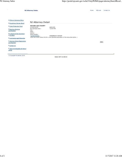 Richard Faherty Disbarrment