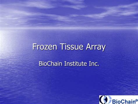 Ppt Frozen Tissue Array Powerpoint Presentation Free Download Id 1218652