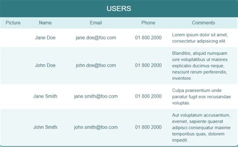 29 Css Tables Examples To Inspire You
