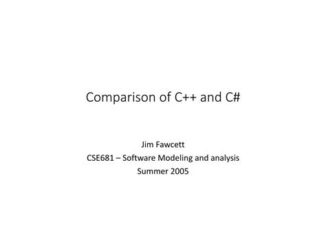 PDF Comparison Of C And C Differences Between C And C In C There Are No Global
